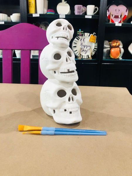Stacked Skulls Light Up – The Art Barn Studio